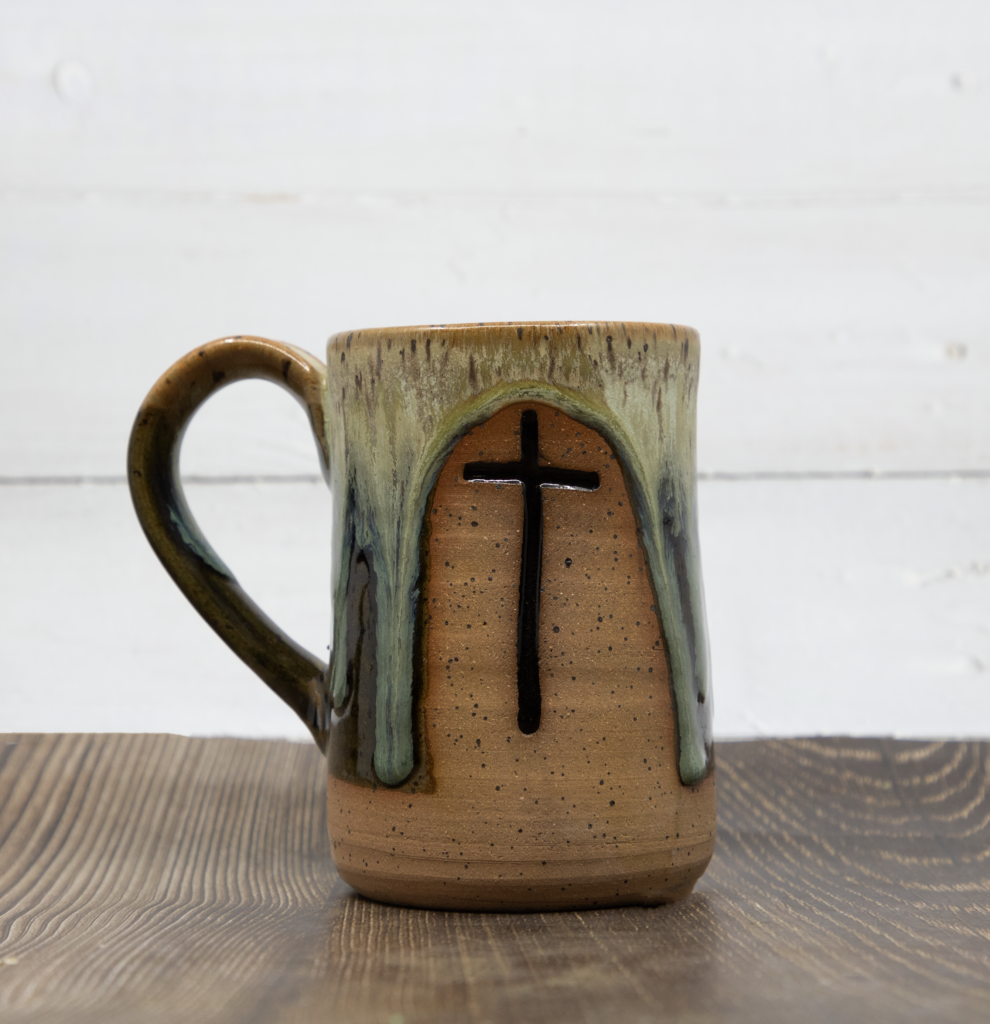 Carved Mug- Cross - Ogle Brothers General Store